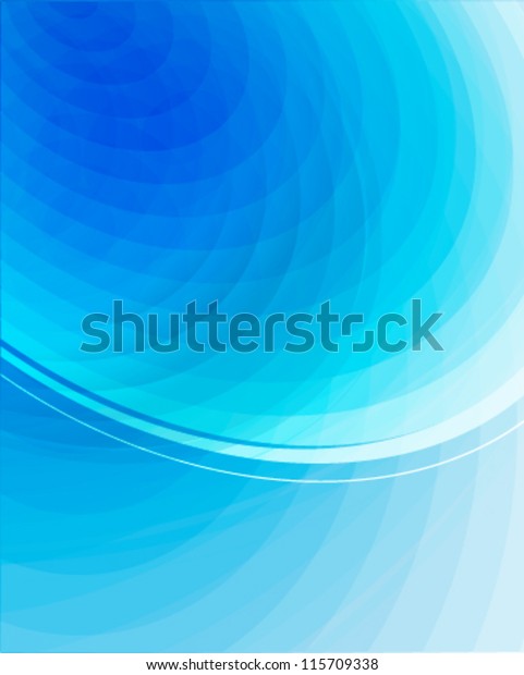 Cool Blue Wavy Background Cover Design Stock Vector (Royalty Free ...