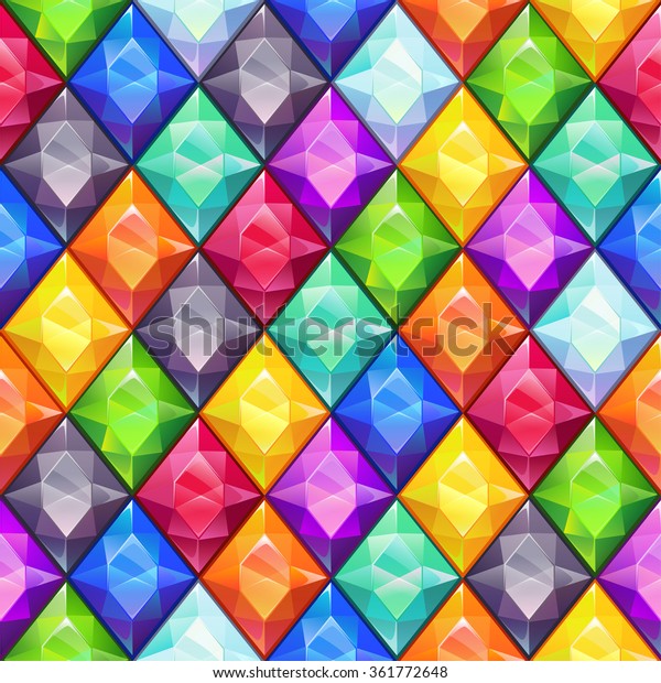 Cool Bright Colorful Seamless Pattern Rhombus Stock Vector (Royalty ...