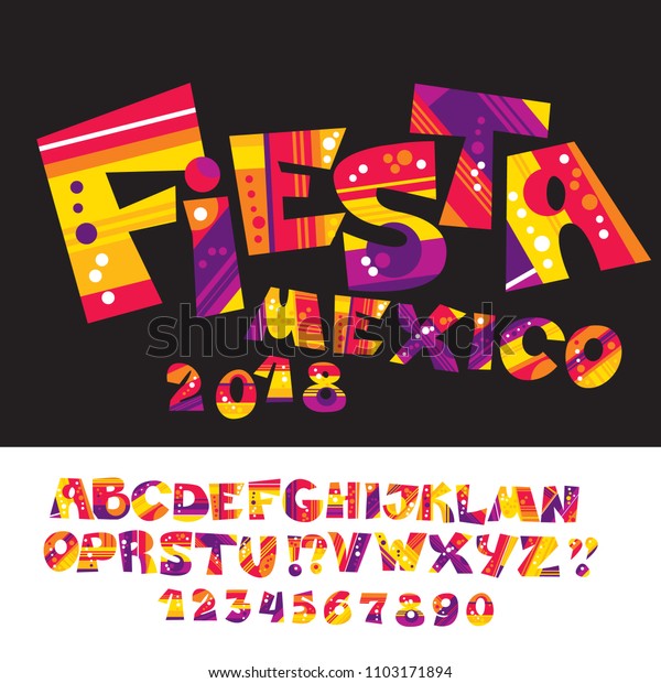 Cool Carnival Fiesta Abc Header Poster Stock Vector (Royalty Free ...