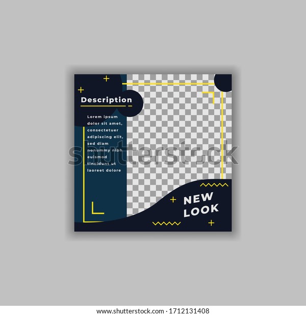 Cool Classy Social Media Feed Template Stock Vector (Royalty Free ...