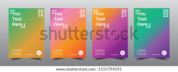 Cool Color Covers Layout Design Template Stock Vector (Royalty Free ...