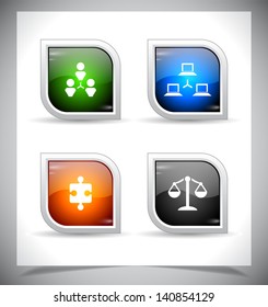 Cool Color Shiny Web Buttons Vector Stock Vector (Royalty Free) 140854129
