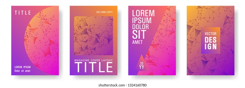 Grid Cover Page Layout Global Network Stock Vector (Royalty Free ...