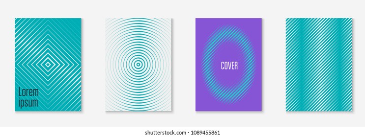 Cool Cover Template Set Minimal Trendy Stock Vector (Royalty Free ...