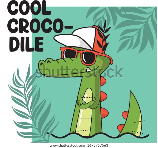 Cool Crocodile for textile print design