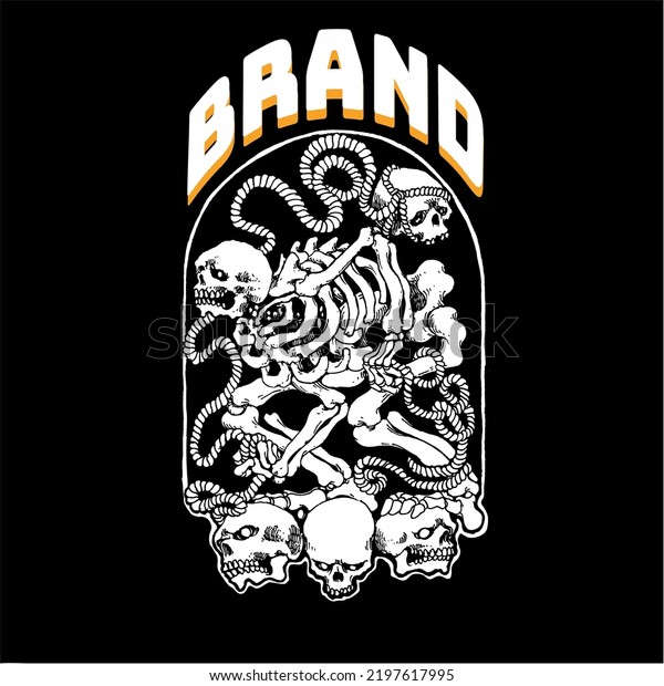 Cool Design Skeleton Carrying Rope Feet Stock Vector (Royalty Free ...