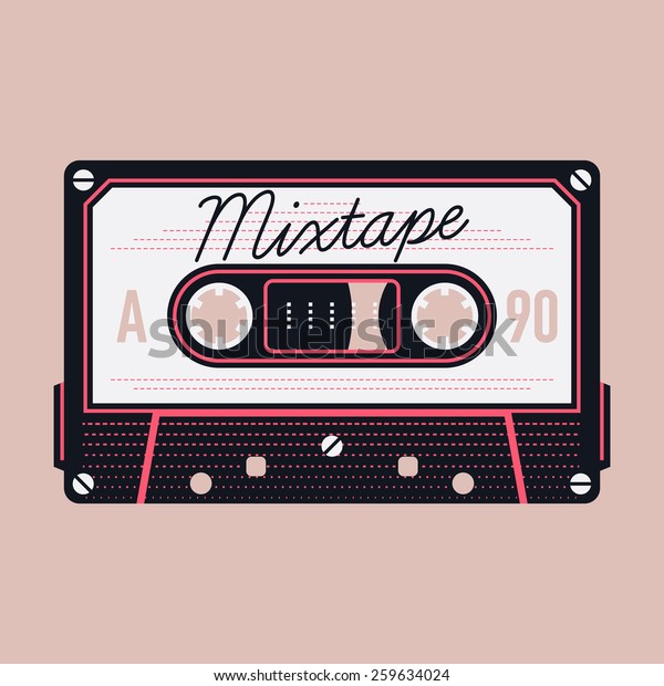 Cool Detailed Vector Mixtape Illustration Retro Stock Vector (Royalty ...