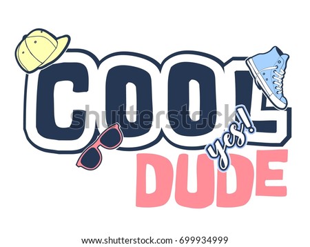 Cool Dude Badges Illustration Vector Stock Vector (Royalty Free ...