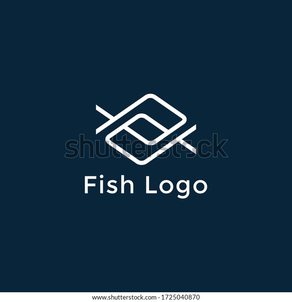 Cool Fish Line Logo Simple Cool Stock Vector (Royalty Free) 1725040870 ...