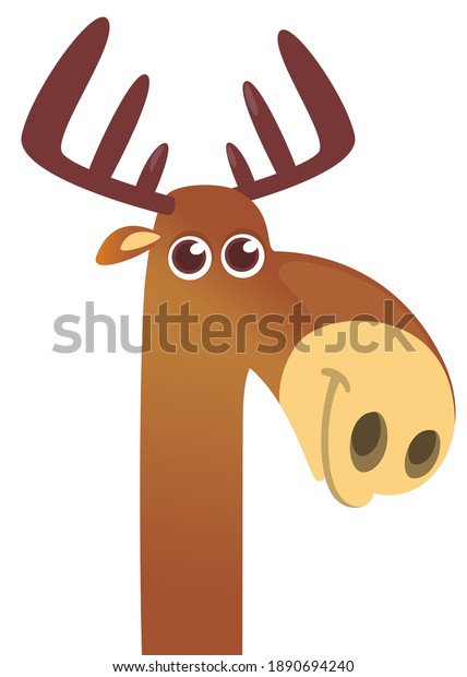 Cool Funny Cartoon Moose Vector Illustration Stock Vector (Royalty Free ...