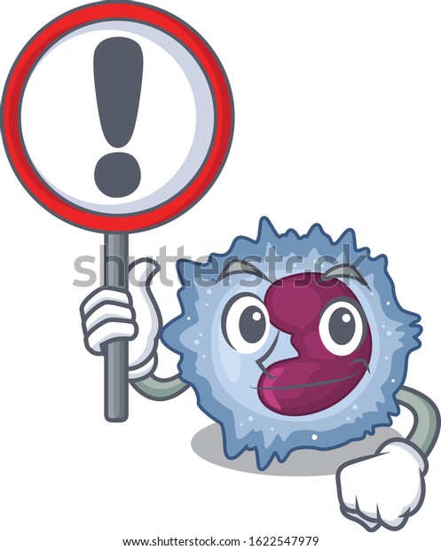 Cool Funny Monocyte Cell Raised Sign Stock Vector (Royalty Free ...