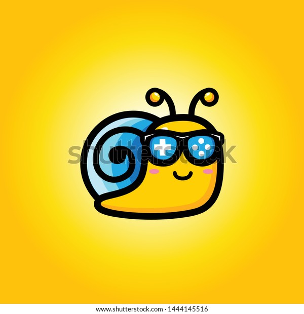 Cool Gamer Snail Design Vector Mascot Stock Vector (Royalty Free ...