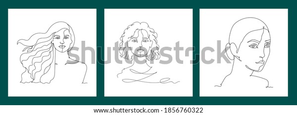 Cool Girls One Line Drawing Vector Stock Vector (Royalty Free ...