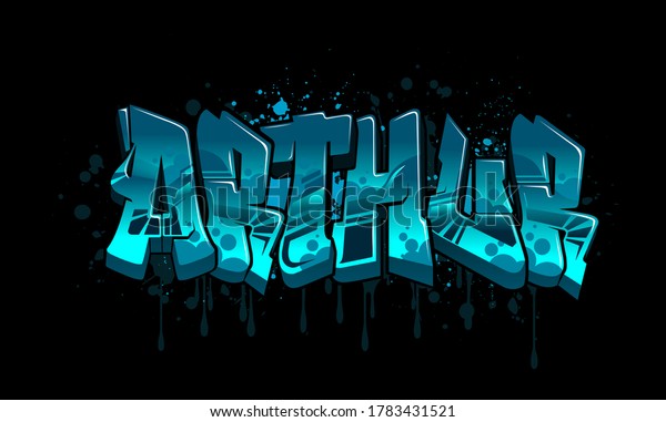 Cool Graffiti Styled Name Design Legible Stock Vector (Royalty Free ...