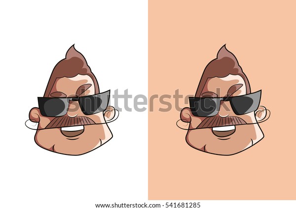 Cool Happy Cartoon Uncle Facevector Illustration Stock Vector (Royalty ...