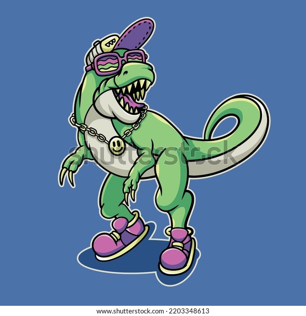 Cool Hip Hop T Rex Streetwear Stock Vector (Royalty Free) 2203348613 ...