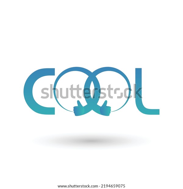 Cool Lettering Logo Design Hand Gesture Stock Vector (Royalty Free ...