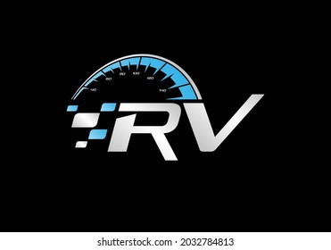 226 Letter r and v mark modern logo design template Images, Stock ...