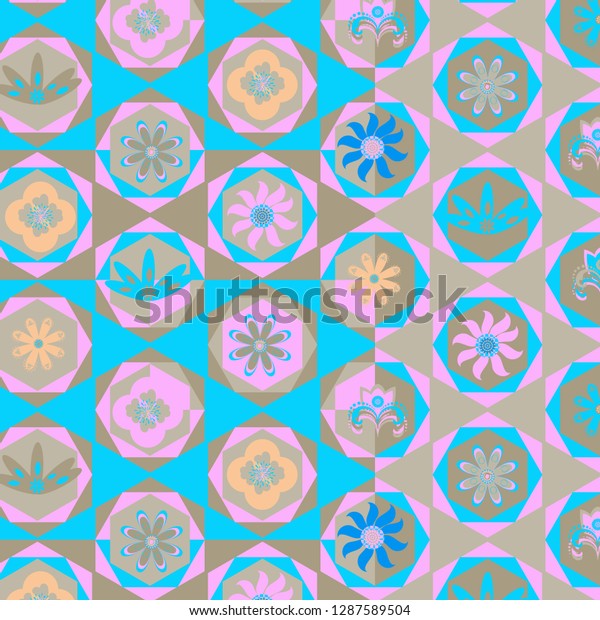 Cool Modern Colorful Hexagonal Repeating Pattern Stock Vector (Royalty ...