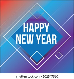 Cool Modern New Year Poster Stock Vector (Royalty Free) 502547560 ...