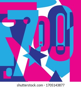 Cool Number 700 Background Design Bright Stock Vector (Royalty Free ...