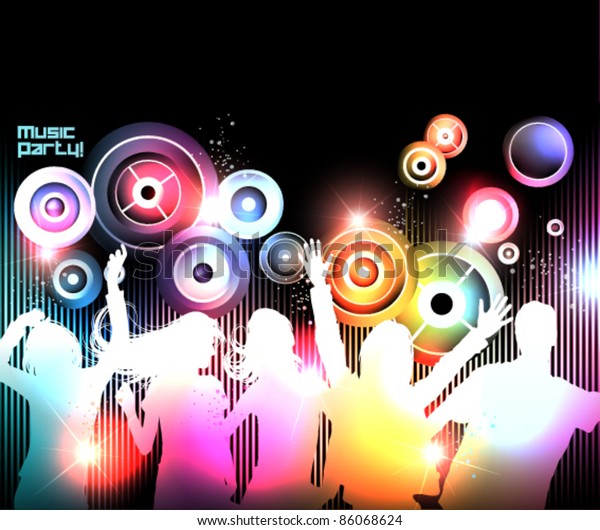 Cool People Dancing Club Stock Vector (Royalty Free) 86068624 ...