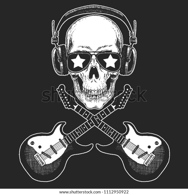Cool Rock Star Skull Wearing Disco Stock Vector (Royalty Free ...