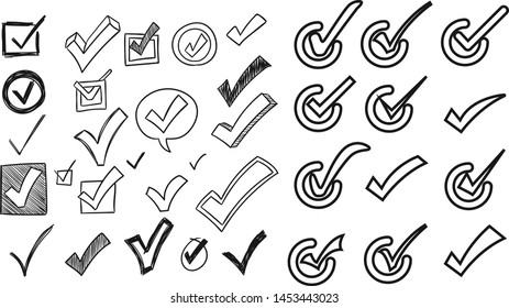 Cool Rough Check Mark Design Black Stock Vector (Royalty Free ...