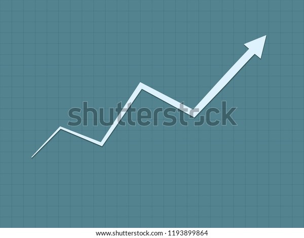 Cool Simple Blue Upward Trend Growth Stock Vector (Royalty Free) 1193899864