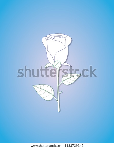 Cool Simple Paper Rose Shade Blue Stock Vector (Royalty Free ...