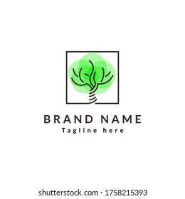 Cool Simple Tree Logo Template Tree Stock Vector (Royalty Free ...