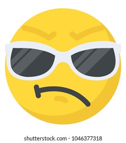 Cool Smiley Face Like Boss Concept Stock Vector (Royalty Free ...