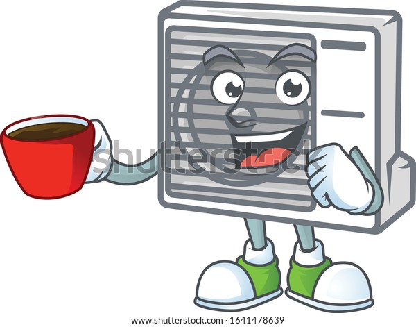 Cool Split Air Conditioner Cartoon Character Stock Vector (Royalty Free ...
