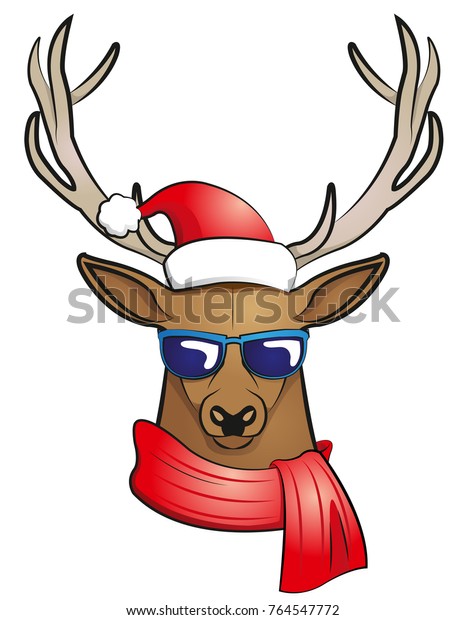 Cool Stag Christmas Edition Stock Vector (Royalty Free) 764547772 ...
