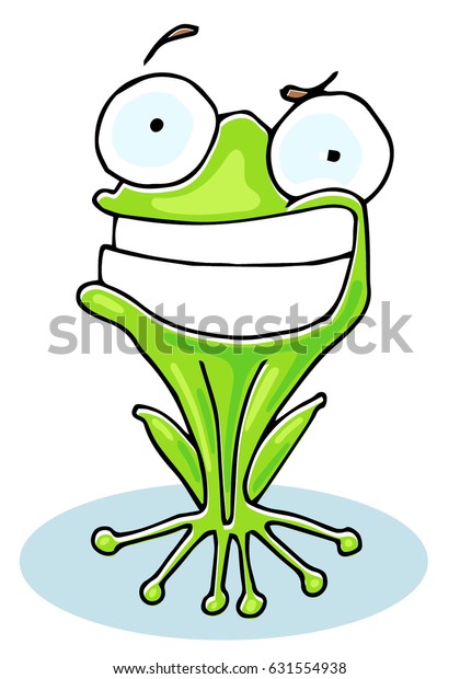 Cool Stylized Cartoon Frog Illustration Colorful Stock Vector (Royalty ...