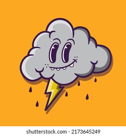 5,728 Thunder lightning cloud cartoon Images, Stock Photos & Vectors ...