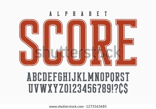 Cool Vector Retro Design Alphabet Typeface Stock Vector (Royalty Free ...