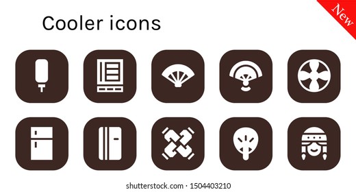 Cooler Icon Set 10 Filled Cooler Stock Vector (Royalty Free) 1504403210 ...