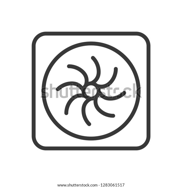 Cooling Fan Icon Cooler Symbol Modern Stock Vector (Royalty Free ...