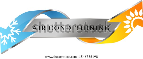 Cooling Heating Arrows Sun Snowflake Air Stock Vector (Royalty Free ...