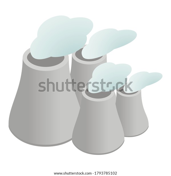 Cooling Tower Icon Isometric Illustration Cooling Stock Vector (Royalty ...