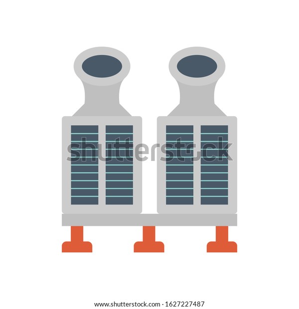 Cooling Tower Icon That Heat Ventilation Stock Vector (Royalty Free ...