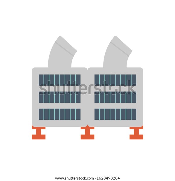 Cooling Tower Icon That Heat Ventilation: vector de stock (libre de ...