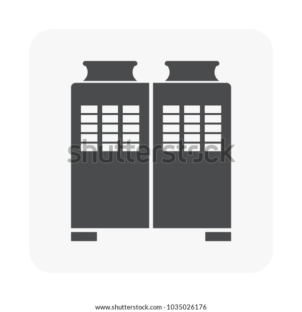 Cooling Tower Vector Icon Heat Ventilation Stock Vector (Royalty Free ...