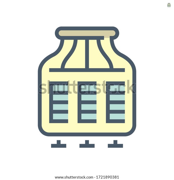 Cooling Tower Vector Icon Heat Ventilation Stock Vector (Royalty Free ...
