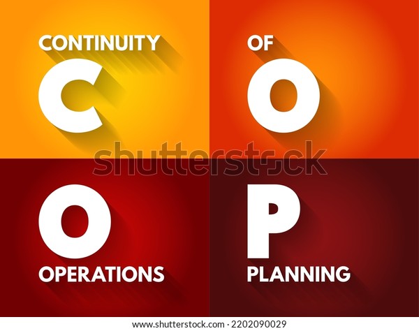 Coop Continuity Operations Planning Initiative Ensure Stock Vector ...