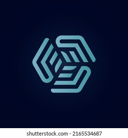 Cooperate Hands Corporate Hexagon Logo Concept Stock Vector (Royalty ...