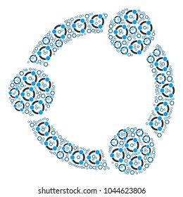 Cooperation Figure Made Set Cooperation Design Stock Vector (Royalty ...