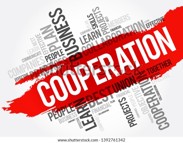 Cooperation Word Cloud Collage Business Concept Stock Vector (Royalty ...