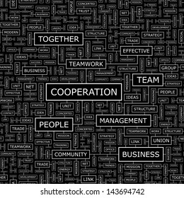 Cooperation Word Cloud Concept Illustration Stock Vector (Royalty Free ...
